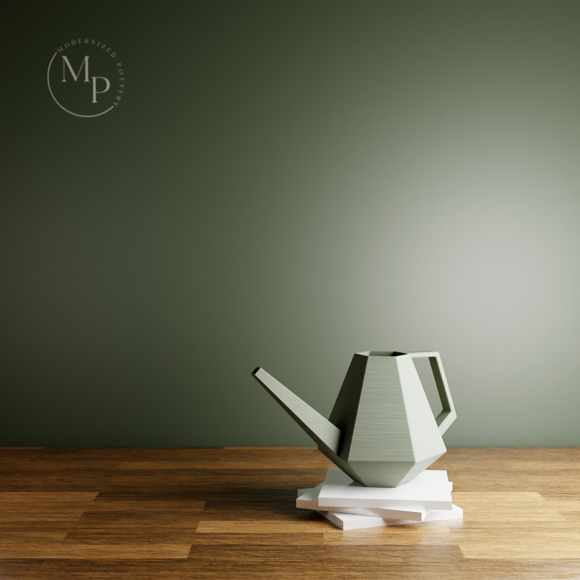 Modernized Pottery - 3D Printed Zenflow Watering Can - Forest Green ...