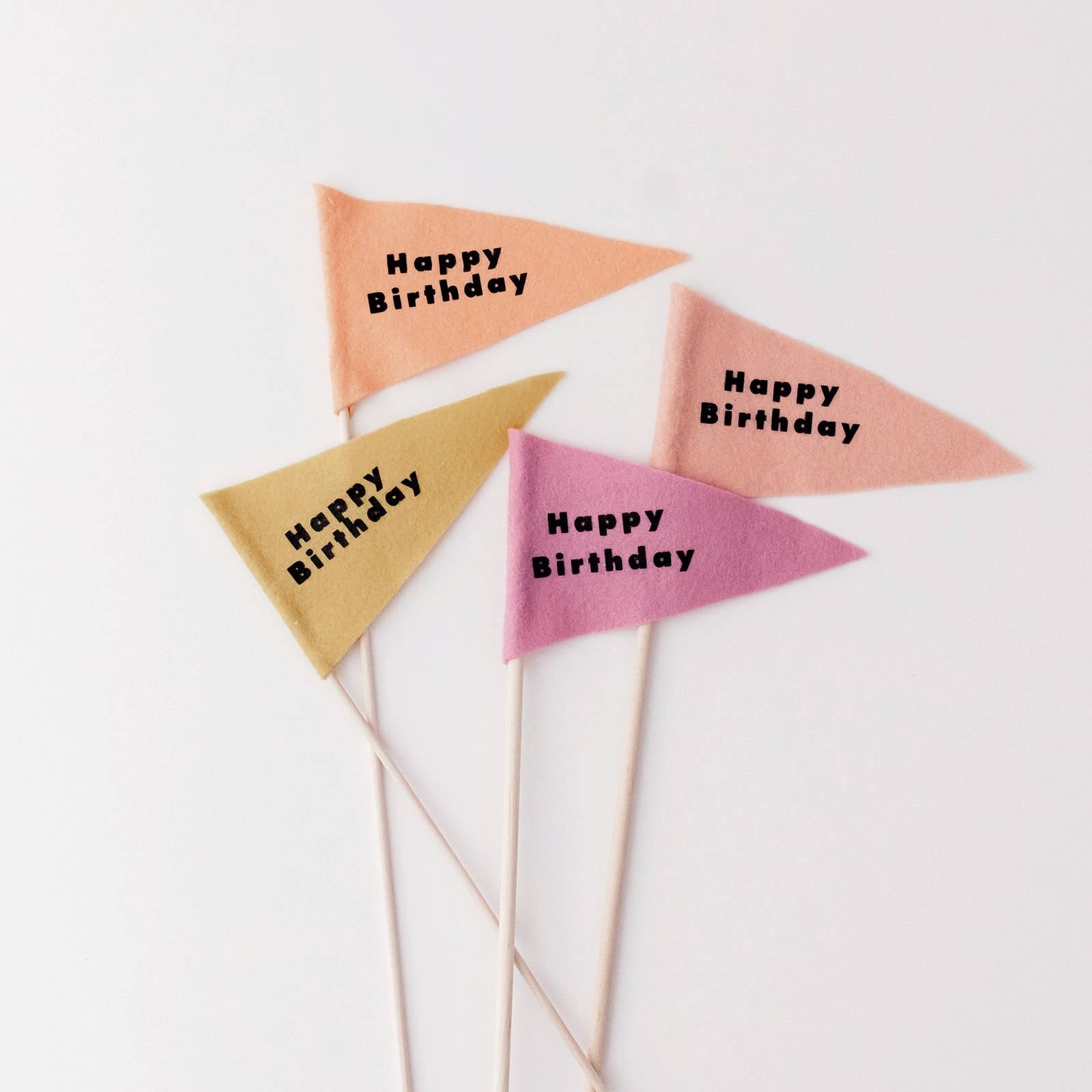 Large Pennant Felt Birthday Flags - Various Colors | Cloud-Hidden ...